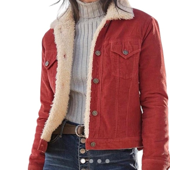 Sundance | Jackets & Coats | Sundance Corduroy Sherpa Lined Jacket Size ...
